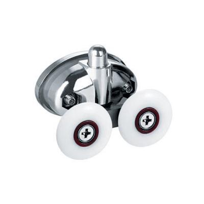 China Set Of 2 Double Butterfly Shower Door Rollers A039 Pulley 6/8mm Glass Door Roller for sale