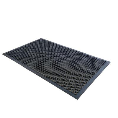 China E-Purchasing Brands Anti-Slip Ring Drainage Safety Rubber Mat With Beveled Edge For Outdoor Kitchen Factory for sale