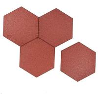 China Hexagon Rubber EPDM/SBR Pavers Red Color Rubber Brick For Equestrian And Racecourse Area for sale