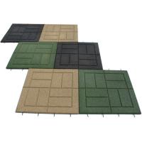 China Recycled SBR Rubber And EPDM Rubber Outdoor Rubber Paver Tiles Outdoor Pavers, Interlocking Tiles: 24