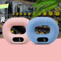 China Home Fitness Workout Silicone Counting Strength Device Hand Grip Ring Strengthener With Counter for sale