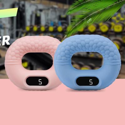 China Home Fitness Workout Silicone Counting Strength Device Hand Grip Ring Strengthener With Counter for sale