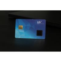 China Contactness Fingerprint Plastic RFID Card 128K Cold Pressure Process for sale