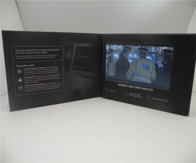 China TFT PU LEATHER A5 LCD VIDEO CARD / LCD VIDEO BROCHURE For PROMOTION for sale