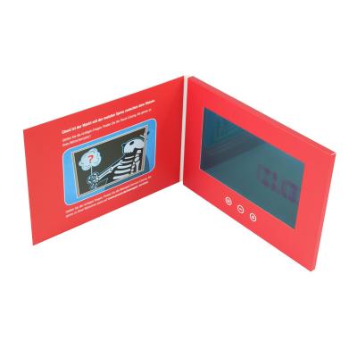China Glossy Cover 7 Inch Digital Video Greeting Card for sale