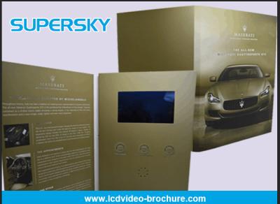 China Rechargeable LCD Video Brochure , Video In Print Brochure For Advertising for sale