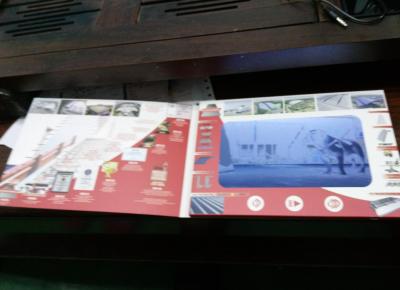 China High Lamination LCD Video Brochure / Video Greeting Cards With Touch Screen for sale