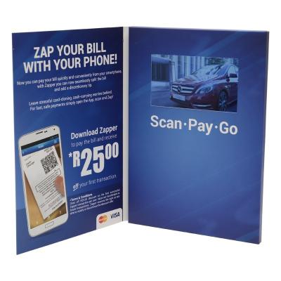 China Magnetic Switch LCD Video Brochure For Advertising , Digital Video Greeting Card for sale