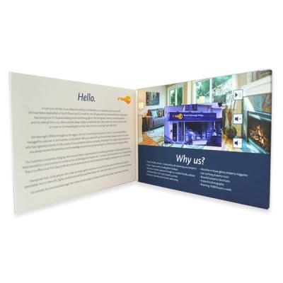 China 5 Inch TFT Flip Book Video For Advertising , Video Booklet With 4G Memory for sale