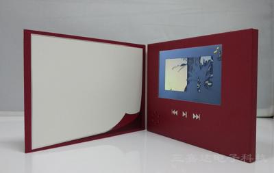 China Paper Card Type Promotional Video Brochure 1024x600 Pixel With Hi Fi Speaker for sale