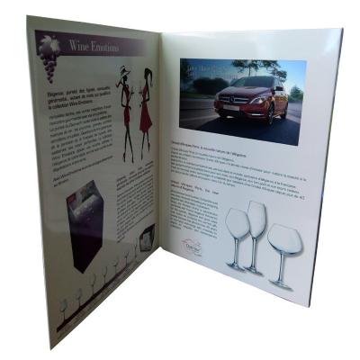 China HD 7 Inch Electronic LCD Invitation Card CMYK Printing For Celebration for sale