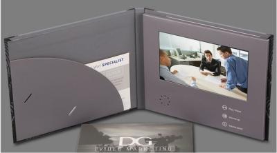 China Portable Rechargeable LCD Gift Card CMYK Printed Mini USB Video Player for sale