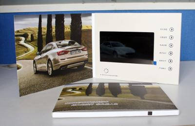 China Rechargeable Battery LCD Gift Card Customized Printed , size A4 brochure with video screen for sale