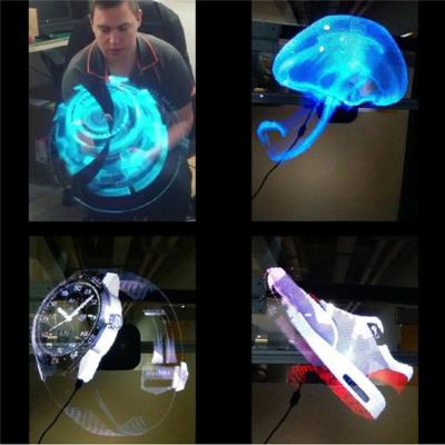 China Electronic Hologram Projector 3D LED Holographic Advertising Display Fan 42cm Diameter for sale