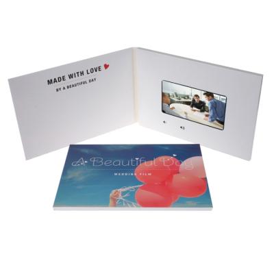 China Customized Digital Screen LCD Video Brochure Card CMYK Printing Color 320x240 Pixel for sale