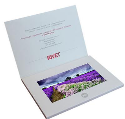 China Folded Paper Product Type Lcd Screen Video Player Brochure For Business Gift Custom Size for sale