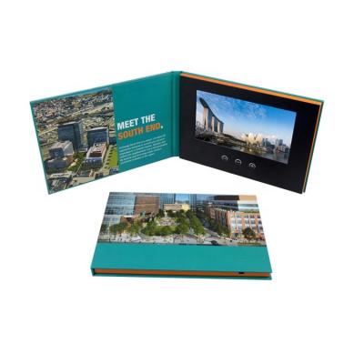 China Advertising Promotion Video Brochure Card 7 Inch Lcd Video Book Four Color Printing for sale