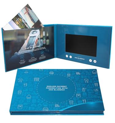 China Digital Promotional LCD Video Brochure Card / Custom Video Brochure 7 Inch Tft Screen for sale