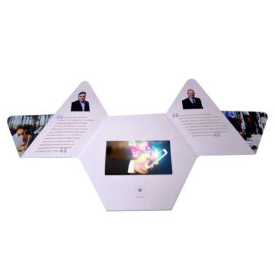 China paper card with lcd screen ,lcd video brochure, dinvitation lcd video greeting card ,MP4 for sale