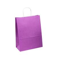 China Uncoated Lining Purple Paper T Shirt Bags 10kg Capacity Sustainable for Gift Shopping for sale