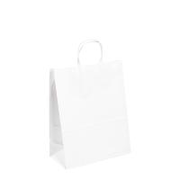 China Custom Kraft Paper Bags with Handles 100-150gsm for Wedding Gift Shopping for sale