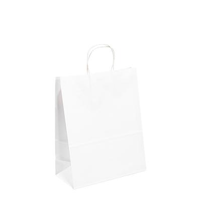 China Custom Kraft Paper Bags with Handles 100-150gsm for Wedding Gift Shopping for sale