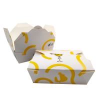 China Rectangle Kraft Microwavable Paper Box , Colorful Paper Take Away Containers for sale