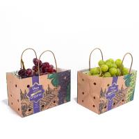 China Wet Strength Kraft Fruit Paper Bags CMYK Pantone Color with Hole 80gsm for sale