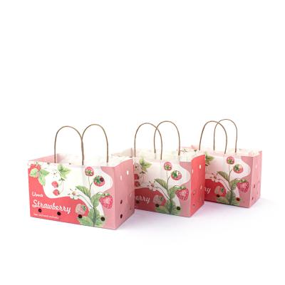 China Waterproof Ripen Fruit Brown Paper Bag For Grocery Refrigeration for sale