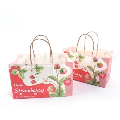 China Wet Strength Kraft Paper Stand Up Bag CMYK Color Custom Size for Fruits Vegetables for sale