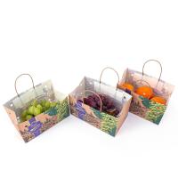 China ODM Disposable Small Recycled Paper Bags with Logo Paper Twist Rope 20x30cm for sale