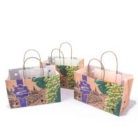 China Square Fruit Paper Bags 100gsm Thickness Compostable With Handle for sale