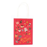 China Biodegradable Kraft Handle Paper Bags White FSC FDA Certified 11lb Capacity for sale