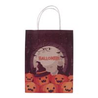 China 8 Color Flexo Printing Kraft Paper Handle Bags 5-25kg Capacity for Retail Promotional Use for sale