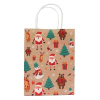 China Custom Kraft Paper Shopping Bag with Handles 30gsm to 160gsm FSC Certified for sale