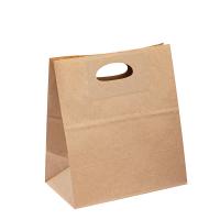 China Custom Kraft Paper T Shirt Bags 10kg Capacity Compostable Recyclable BRC ISO Certified for sale