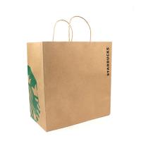 China 100-150gsm Kraft Paper T Shirt Bags 10kg Capacity Custom CMYK Printing for sale