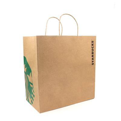 China 100-150gsm Kraft Paper T Shirt Bags 10kg Capacity Custom CMYK Printing for sale