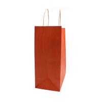 China Recycled Kraft Paper Shopping Bags with Handles OEM Custom Logo Printing 100gsm for sale
