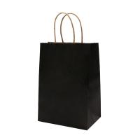 China Custom Recycled Kraft Paper T Shirt Bags 8 Color Flexo Printing for Wedding for sale