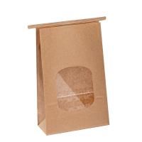 China Biodegradable Brown Kraft Paper Bags Without Handles Compostable 8 Color Printing Custom Size for sale