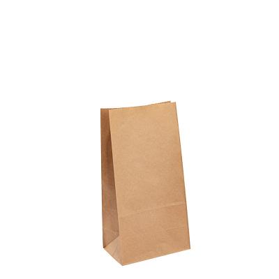 China 60gsm Brown Kraft Paper Bags No Handles Flexo Printing for Takeaway Food Packaging for sale