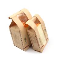 China Custom Kraft Paper Bread Bags with Window FSC SGS FDA Certified Eco Friendly for sale