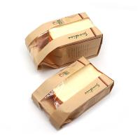 China Kraft Sandwich Toast Paper Bag with Window Food Grade Grease Proof 8 Color Printing for sale