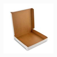 China Custom Kraft Corrugated Pizza Box 60gsm Food Grade Cardboard Take Out Box for sale