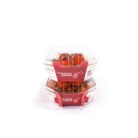 China Custom Kraft Paper Fruit Berry Food Boats with Plastic Lid 60gsm Thickness for sale