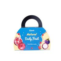 China Kraft Cardboard Takeaway Boxes for Vegetables Packaging with Handle 500ml for sale