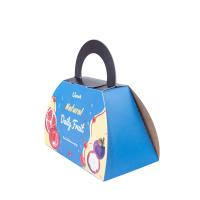 China Kraft Cardboard Takeaway Boxes for Vegetables Packaging with Handle 500ml for sale