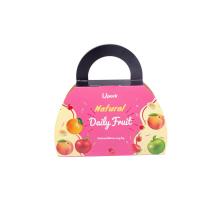 China OEM Custom Printed Apple Fruit Packaging Box Pre Folded Food Grade Kraft Paper 250g for sale