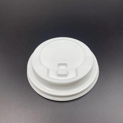 China Eco Friendly Disposable Paper Cup Lids 62mm 73mm 80mm Eight Colors PLA CPLA for sale